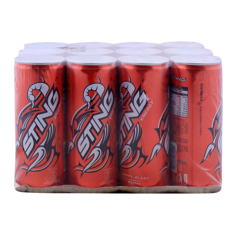 Order Sting Berry Blast Energy Drink 250ml, 12 Pieces Online At Best ...
