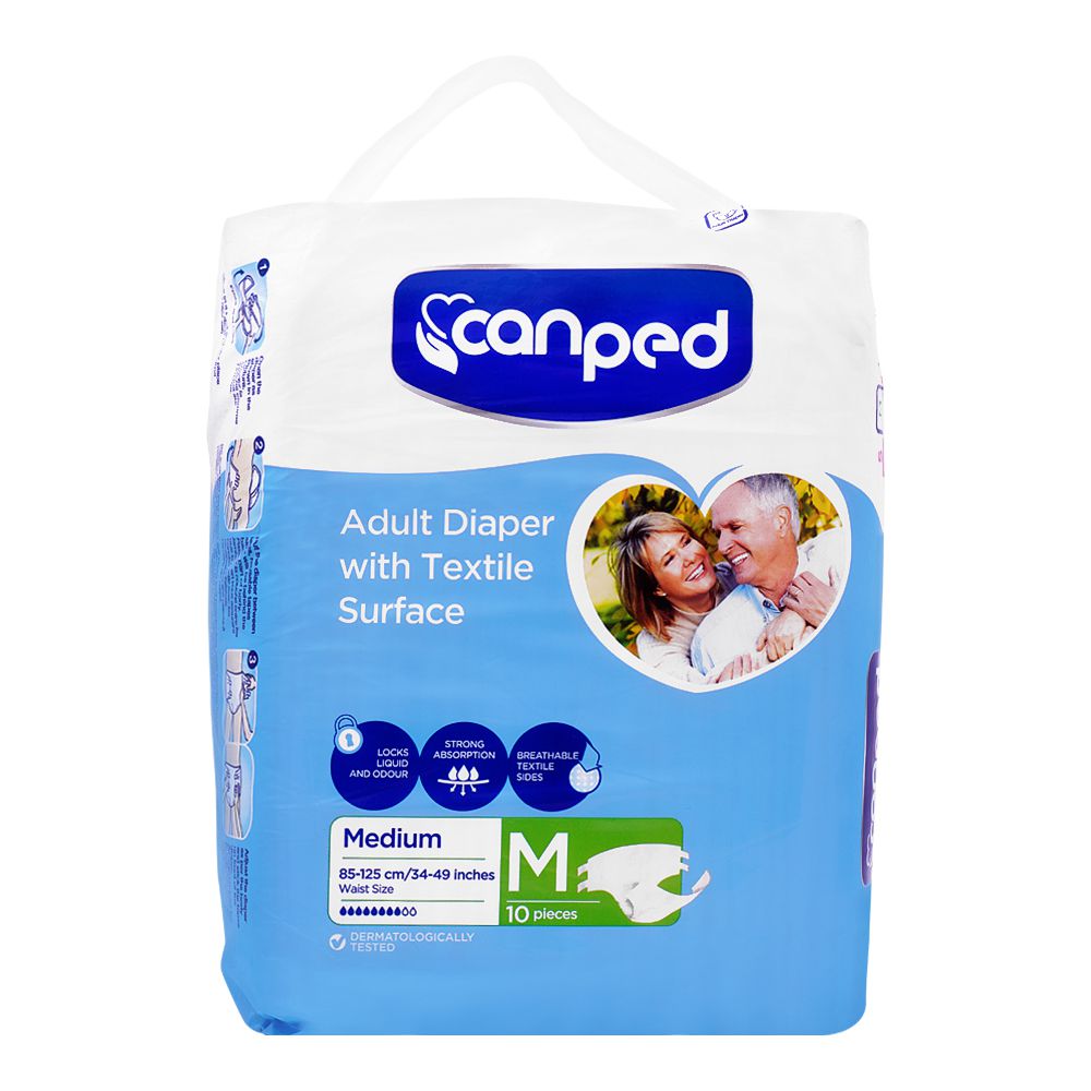 Buy Canped Adult Diaper, Medium, 85-125cm, 9-Pack Online At Competitive ...