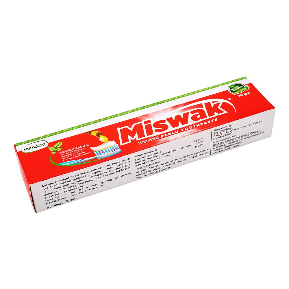 Purchase Hamdard Miswak Peelu Toothpaste, 70g Online At Discounted ...