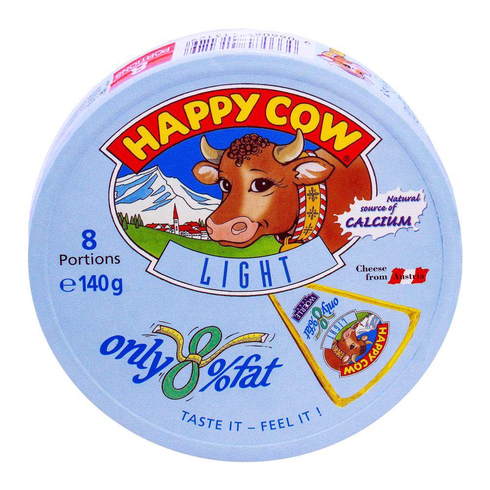 Purchase Happy Cow Light Cheese, 8 Portion 140g Online At Discounted ...