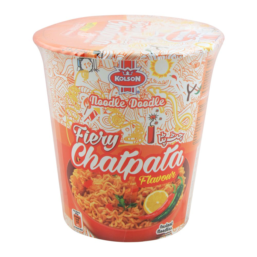 Purchase Kolson Cup Instant Noodles, Fiery Chatpata, 50g Online At ...