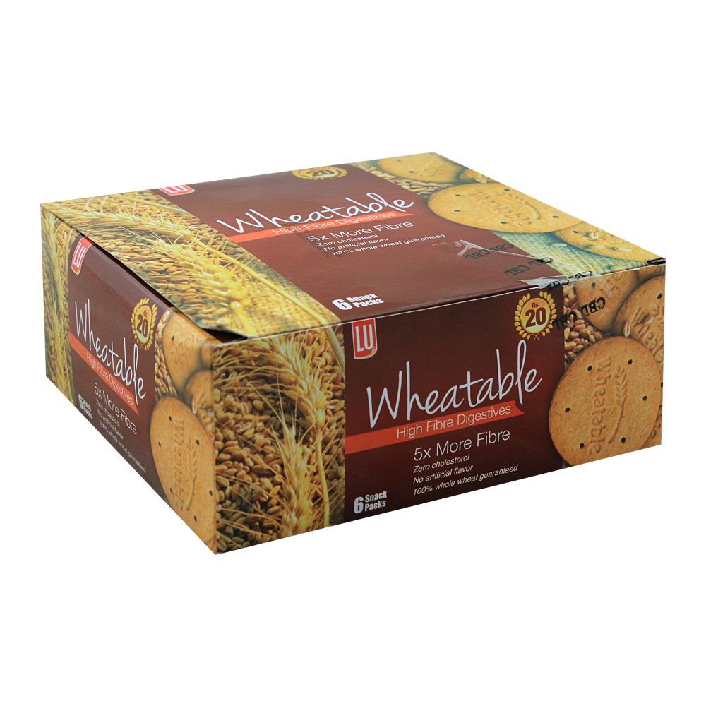 Purchase LU Wheatable High Fiber Digestives Biscuits, 6 Snack Packs ...