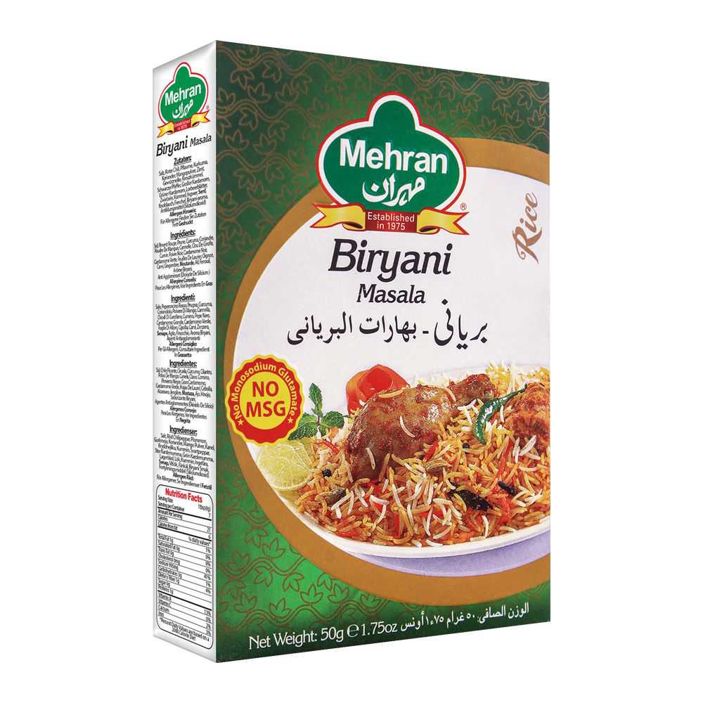 Buy Mehran Biryani Masala 50g Online At Best Price | Wholesaler.pk