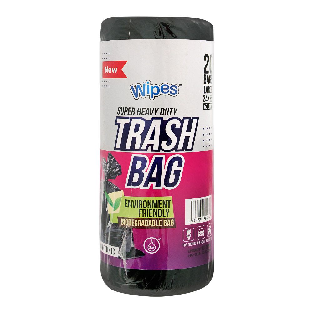 Purchase Wipes Trash Bags, Large, 24x36 Inches, 20-Pack Online At Best ...